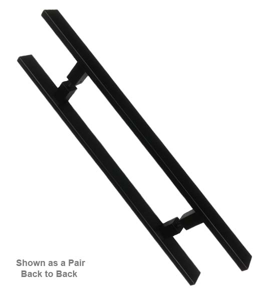 Matte Black 24 Inch Rectangular Door Handle - Doorware.com