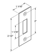 Brass Door Strike Plates | Latch Strike Plates - Doorware.com