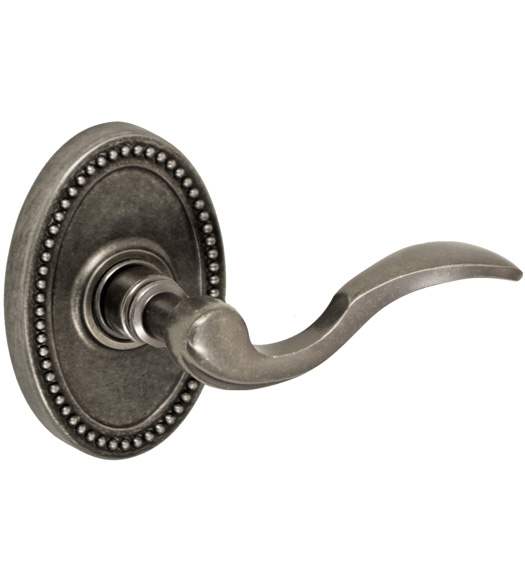 Paddle Lever With Oval Beaded Rose, Fusion AF-B7 - Doorware.com