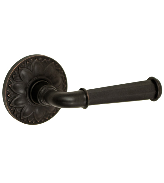 St. Charles Lever With Round Floral Rose, Fusion AN-D8 - Doorware.com