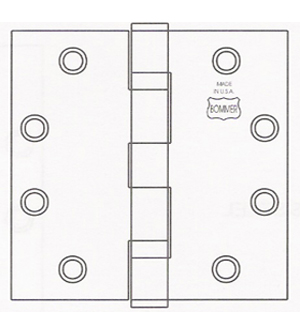 Bommer Industries 5" x 5" BB5001-500 Brass Hinge with Ball Bearings ...