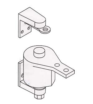 Surface Mount Brass Spring Door Pivot Hinge with Adjustable Tension ...