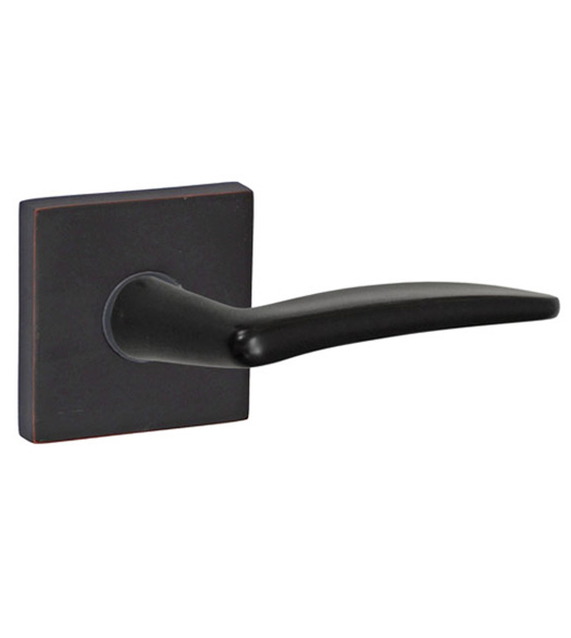 Contemporary Proteus Lever with Square Rose, Fusion BV-S7 - Doorware.com