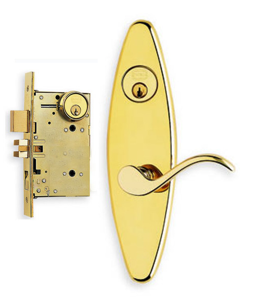 Oval Plate Mortise Lockset, Omnia 26858 - Doorware.com