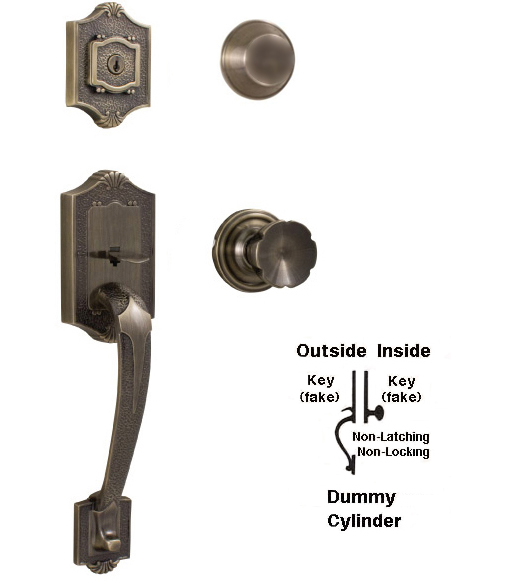 Colonial Dummy Handleset, Weslock 2074-2104 - Doorware.com