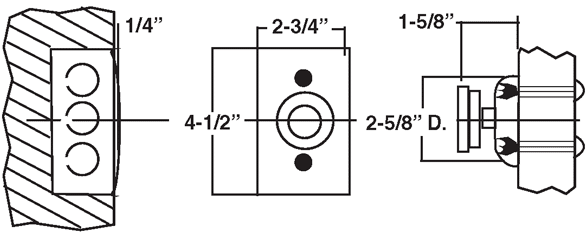Flush Wall Mount Electromagnetic Door Holder, ABH 2400 - Doorware.com