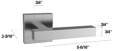 Modern Square Leverset - Doorware.com
