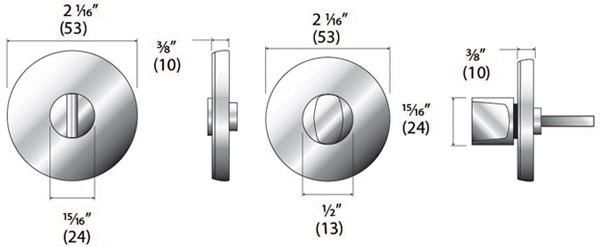 Round Privacy Thumbturn and Emergency Egress - Doorware.com