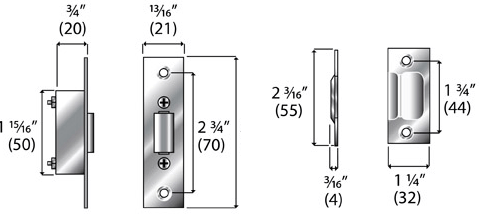 Satin Stainless Steel Roller Catch, AHI SIG710 - Doorware.com