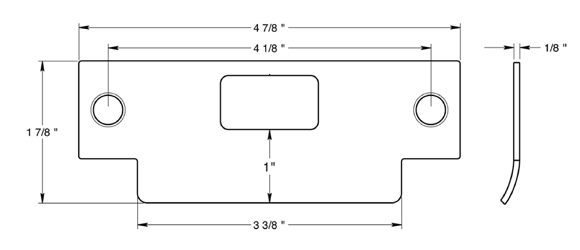 ANSI Strike Plate, Global GLC-025-626 - Doorware.com