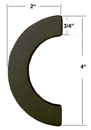4 Inch C Shape Cabinet Pull, First Impressions C4x2 - Doorware.com