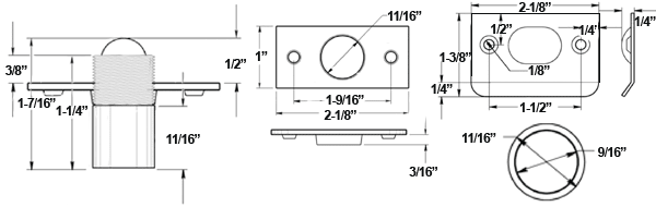 Solid Brass Ball Catch - Doorware.com