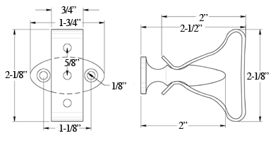 Solid Brass Colonial Style Shutter Door Holder, Deltana SDH193 ...
