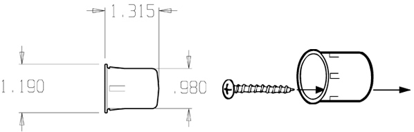 Thimble Style Strike, Don-Jo TS-100 - Doorware.com