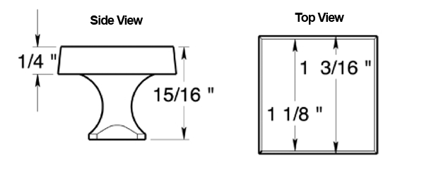 Square Cabinet Knob - Doorware.com