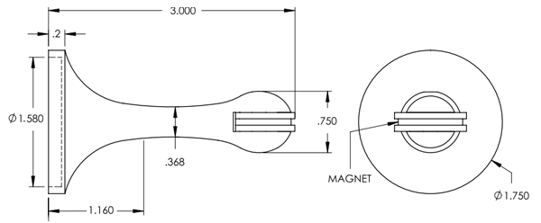 3 Inch Magnetic Door Stop and Holder - Doorware.com