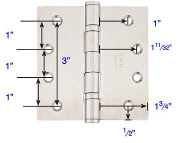 4" x 4" x Square Corners Heavy Duty Ball Bearing, Plated Steel Hinge ...