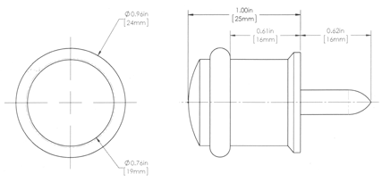 Modern Floor Door Stop - Doorware.com