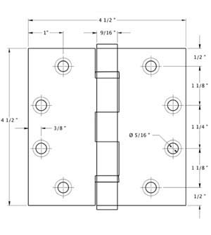 4-1/2 x 4-1/2 Stainless Steel Hinges - Doorware.com