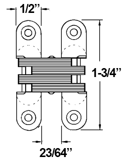 Invisible Cabinet Door Hinge Pair, SOSS 203C - Doorware.com