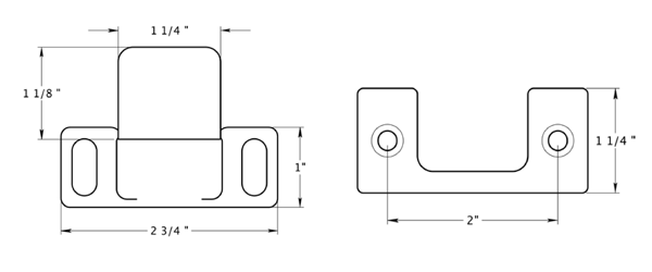 Adjustable T Door Strike, Deltana SP2751 - Doorware.com