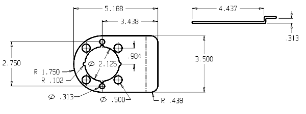 Commercial Door Lever Security Plate, Don-Jo WSLP-104-630 - Doorware.com