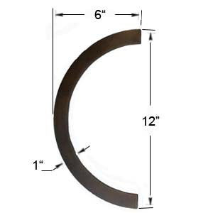 12 Inch C Shape Door Pull, First Impressions C12x6 - Doorware.com