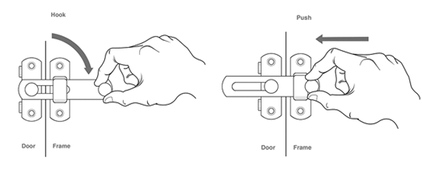 3-1/2 Inch Drop Latch, Deltana DL35 - Doorware.com