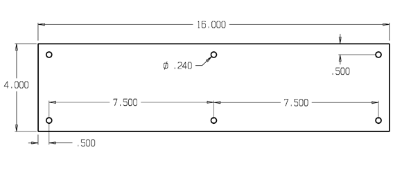 Economy Priced Aluminum 4 x 16 Push Plates, Don-Jo 71-628 - Doorware.com