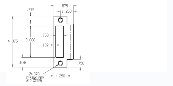 Stainless Steel Mortise Strike Plate, Don-Jo MST-161-630 - Doorware.com