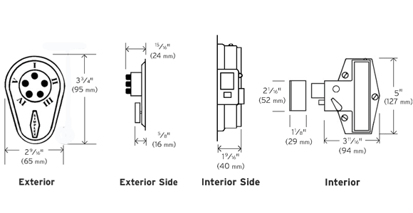 Simplex Keypad Deadlatch DOD Compliant, KABA 9290000 - Doorware.com